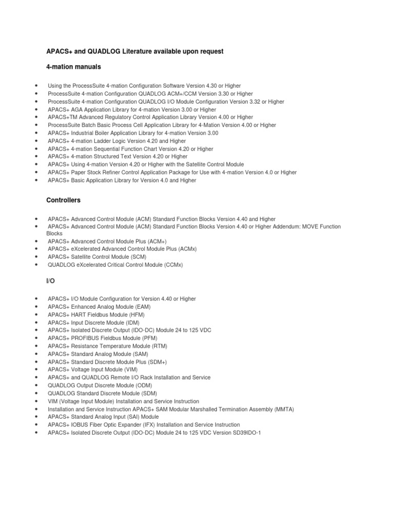 Apacs Document List | PDF | User Interface | Installation (Computer Programs)