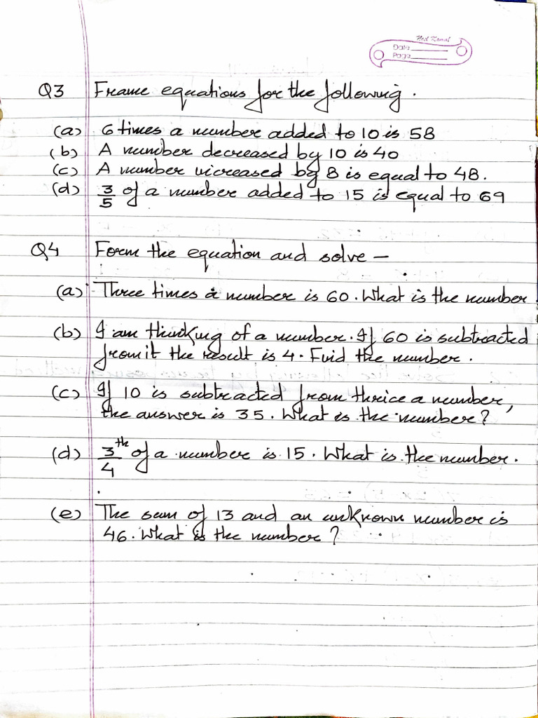 Class 7 Test Paper | PDF