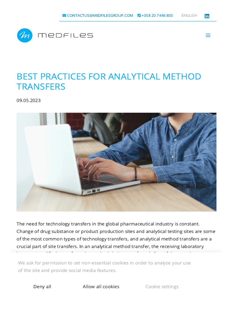 Best Practices For Analytical Method Transfers - Medfiles | PDF | Assay ...
