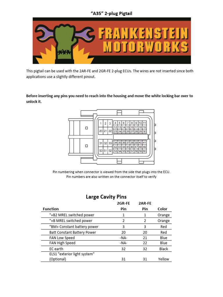 A35 Pinout | PDF | Electrical Connector | Electronics