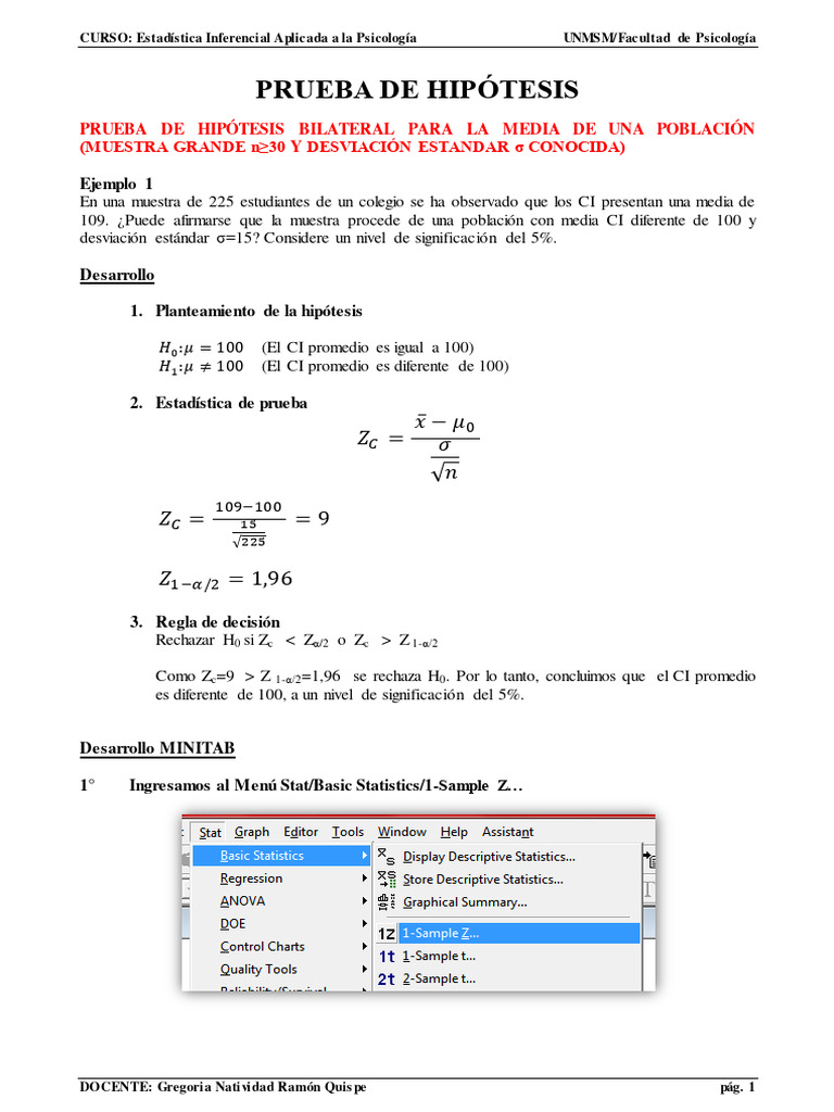 Prueba de Hipótesis (Mintab 16) | PDF | Prueba de hipótesis ... Prueba de Hipótesis (Mintab 16) | PDF | Prueba de hipótesis ...