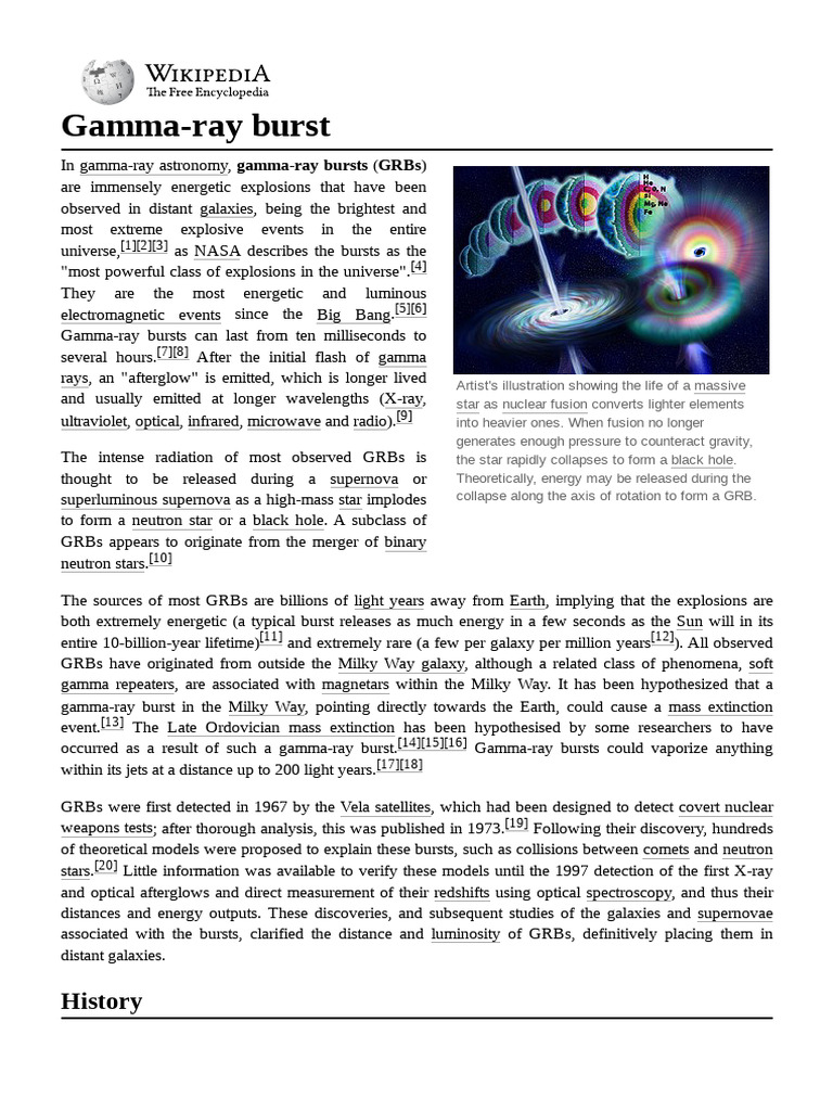 Gamma-Ray Burst | PDF | Supernova | Gamma Ray