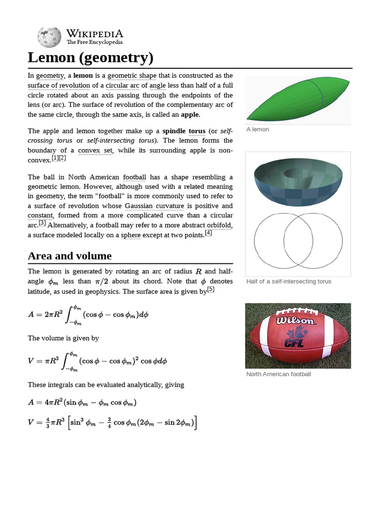 Lemon Geometry Pdf Mathematics Manifold