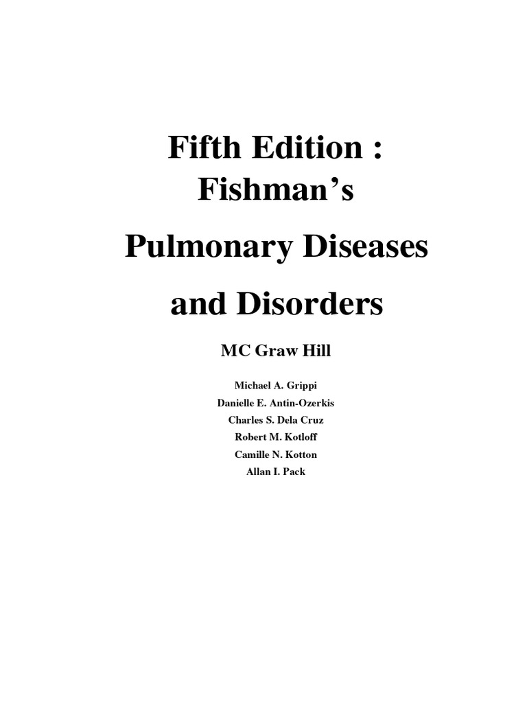 Fishman's Pulmonary Diseases and Disorders | PDF