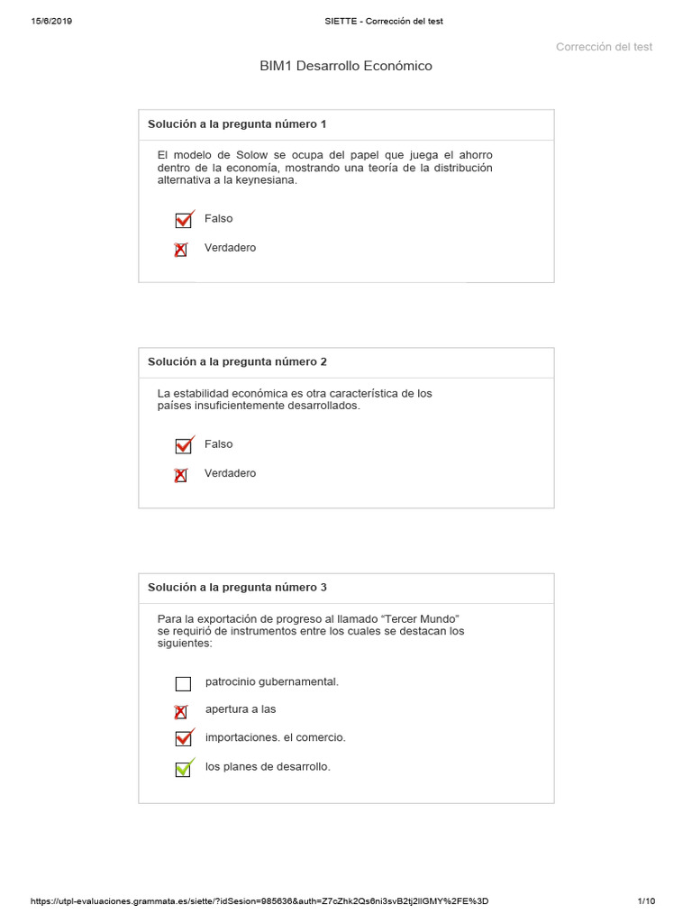 SIETTE - Corrección Del Test Desarrollo Primer Bimestre-Tablet | PDF ...