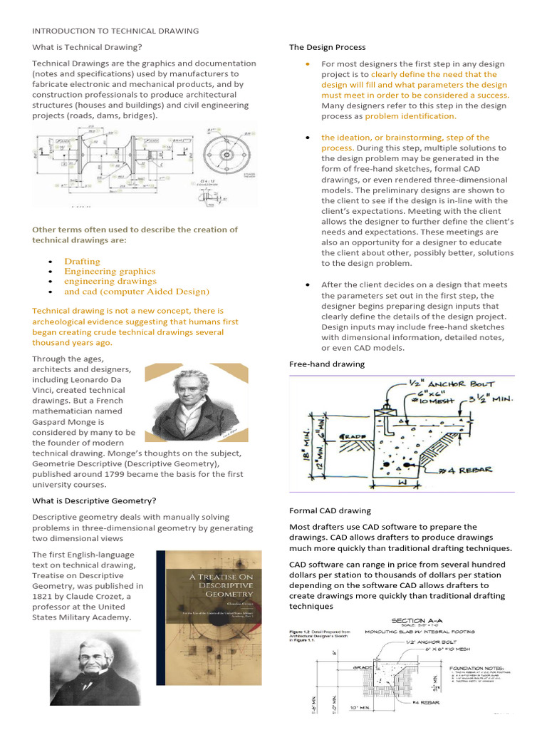 Introduction To Technical Drawing | PDF | Technical Drawing | Computer ...