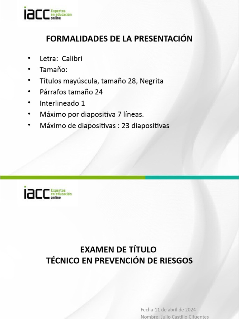 Estructura Pauta Presentación Examen | PDF | Santiago | Gobierno local