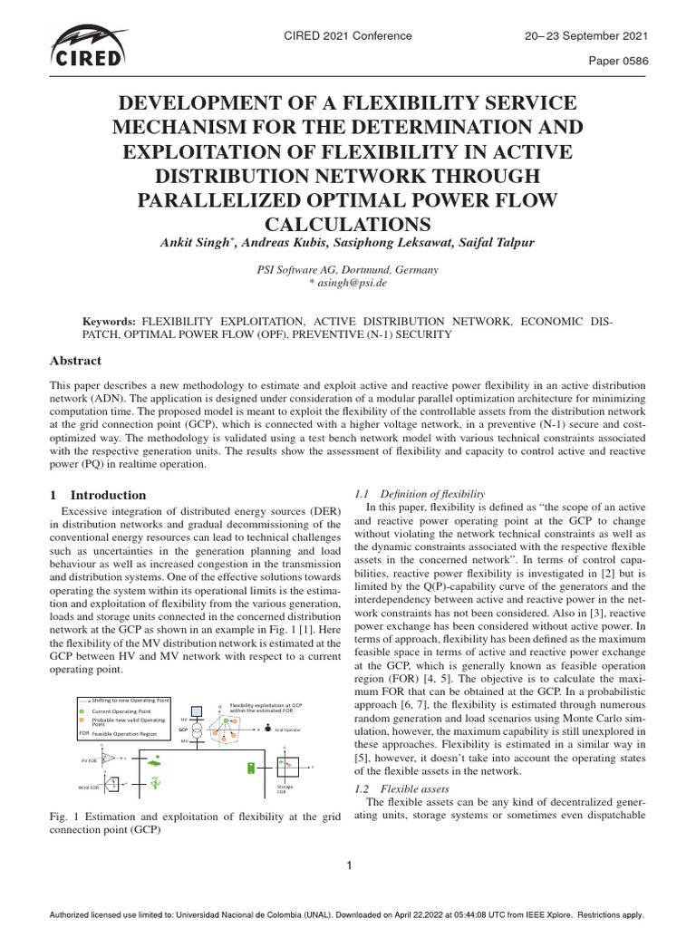 Flexibility Service Mechanism in ADN | PDF | Mathematical Optimization ...