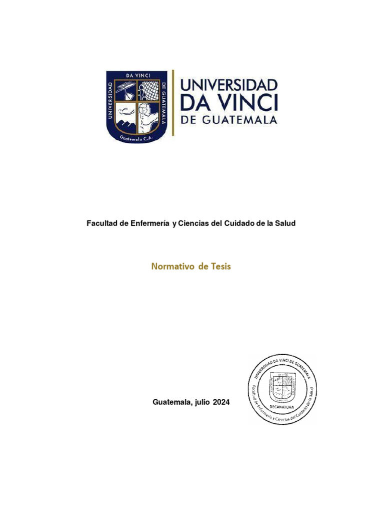 Normativo de Tessis Fac. Enf - CCS, JULIO 2024 | PDF | Tesis | Bibliografía