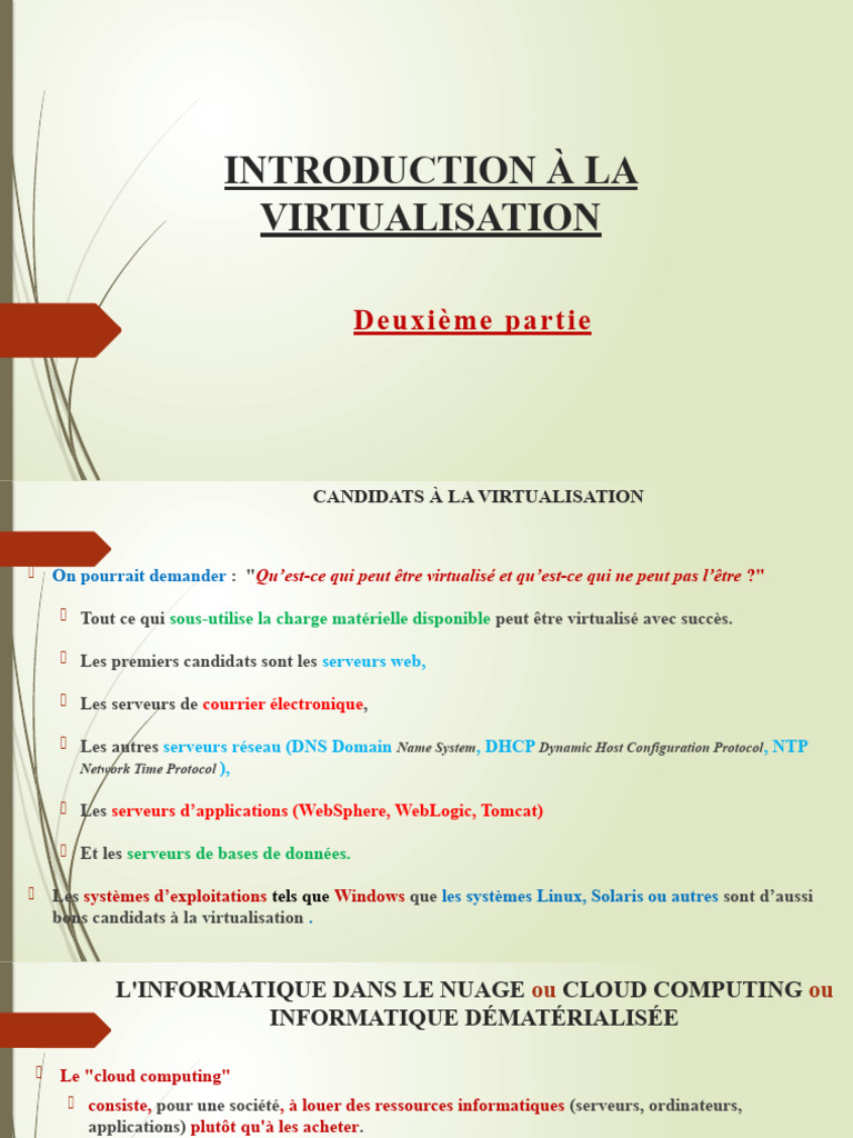 02-Intro A La Virtualisation-Suite - 2 | PDF | Virtualisation | Cloud computing