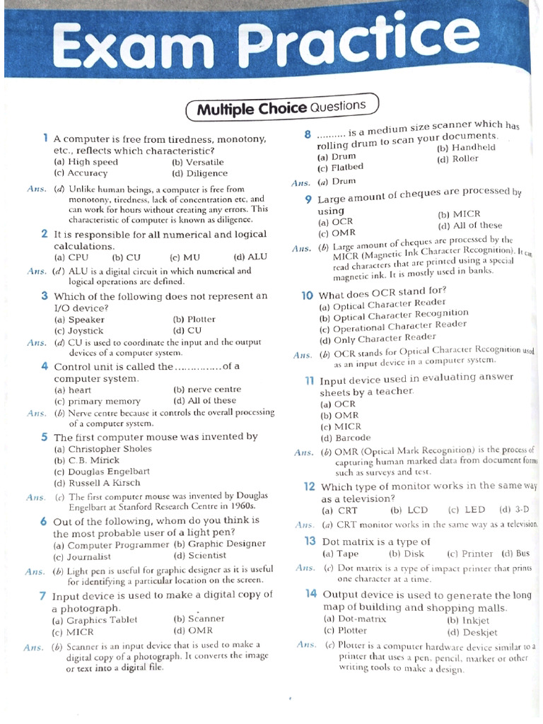 Class 9 Computer All in One Book CH 1 | PDF