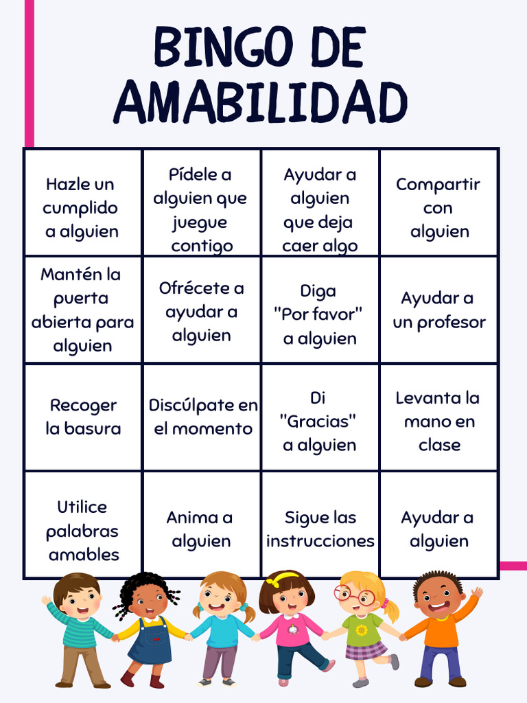 Bingo de Amabilidad | PDF
