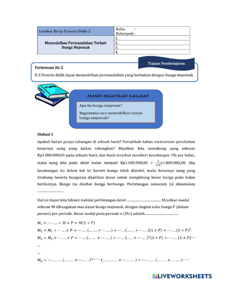 LKPD Bunga Majemuk | PDF