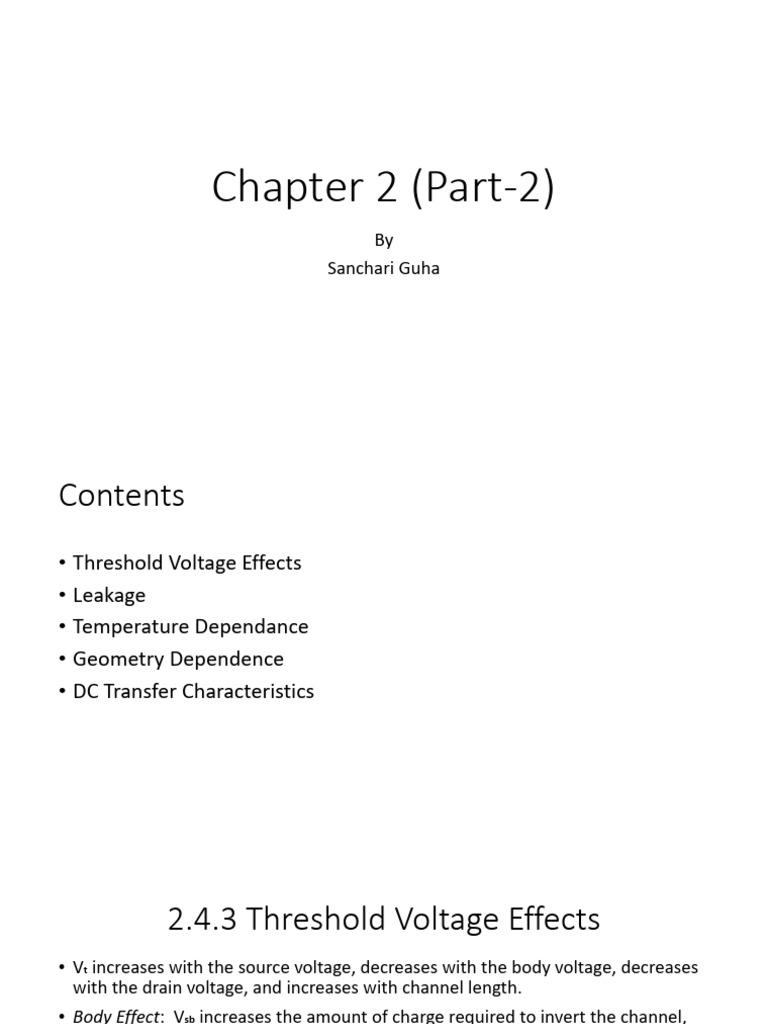 Chapter 2 - 2 | PDF | Field Effect Transistor | Mosfet