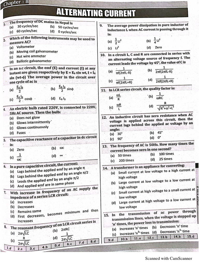 Alternating Current Objective PCB | PDF