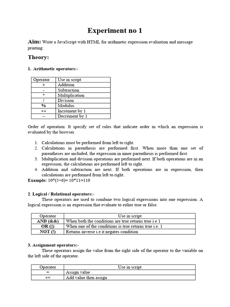 Exp 1 | PDF | Multiplication | Arithmetic