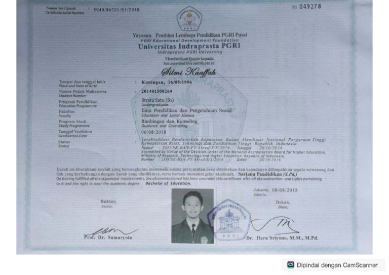 Silmi Kaaffah - TPS 08 - Ijazah Terakhir | PDF