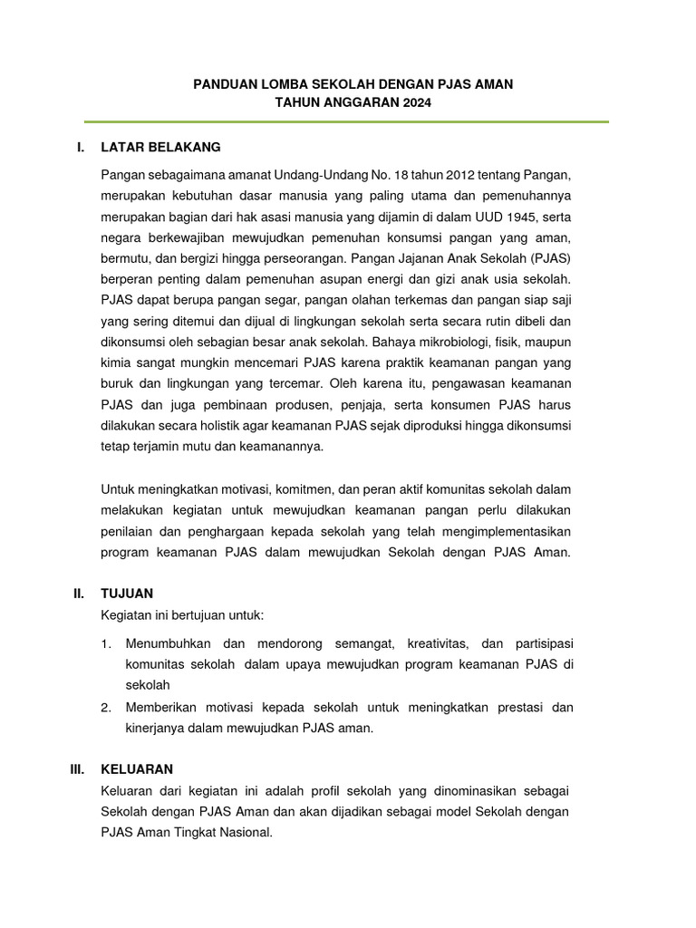 Panduan Lomba PJAS 2024 | PDF