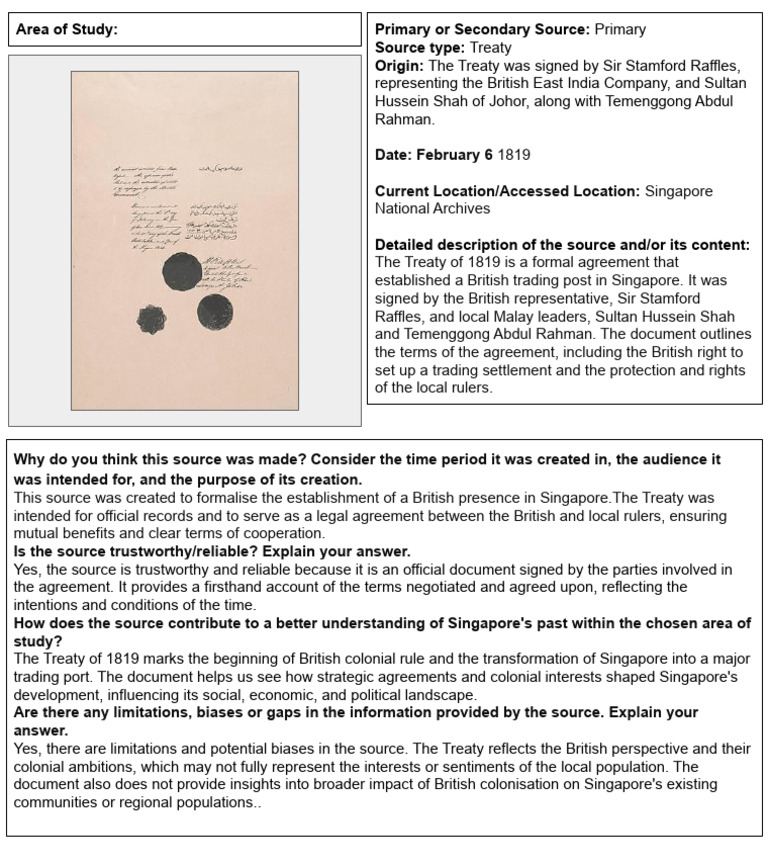 2. Source Analysis Example - For Sharing | Download Free PDF | Singapore | World Politics