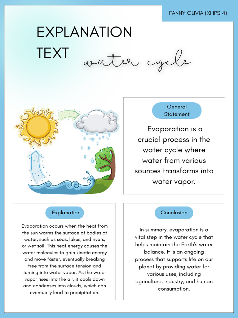 Water Cycle Explanation Writing Scaffold - 20240615 - 114203 - 0000 | PDF