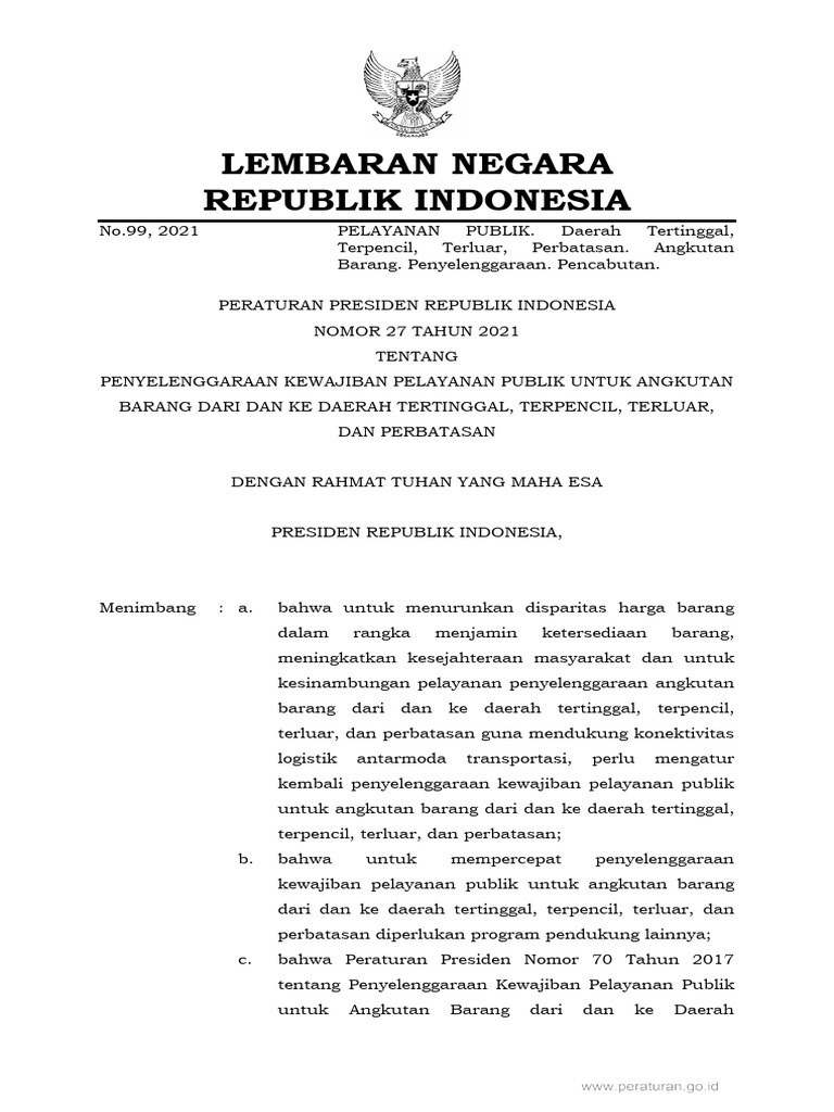 Lembaran Negara 2021 | PDF