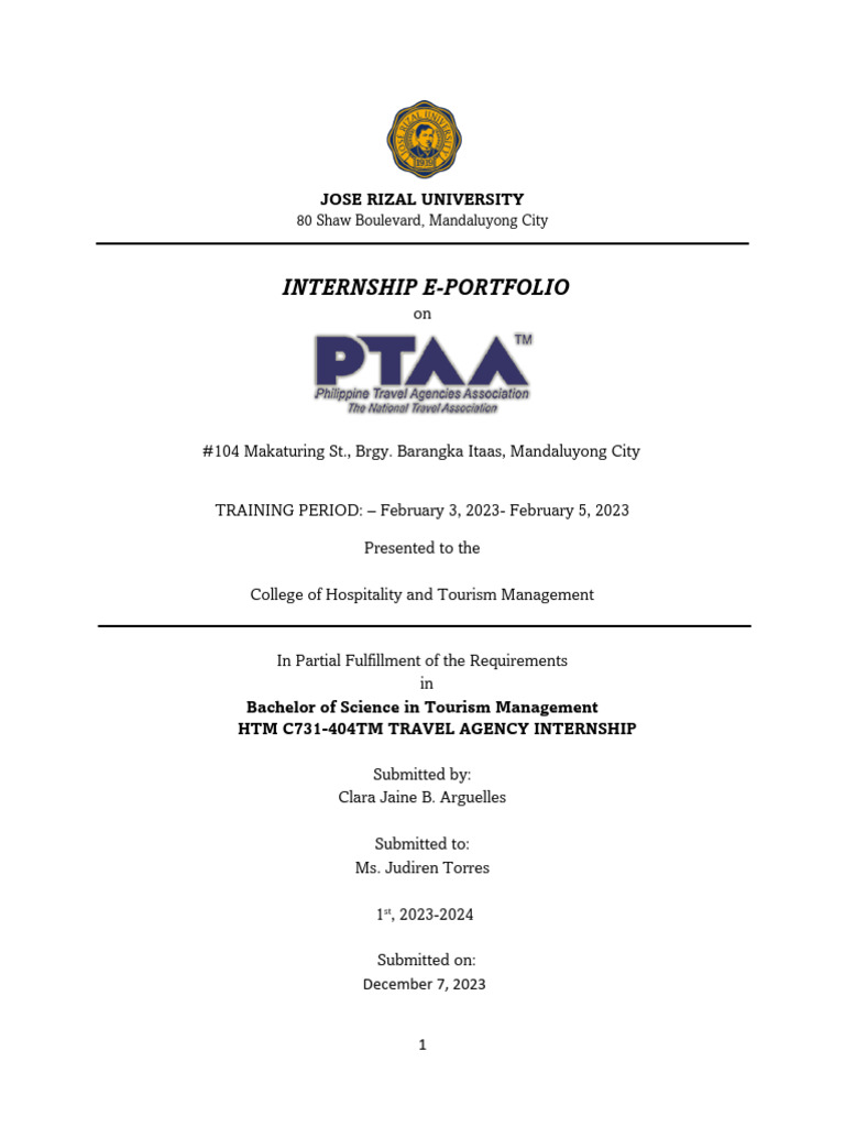 Final Ptaa Portfolio | PDF