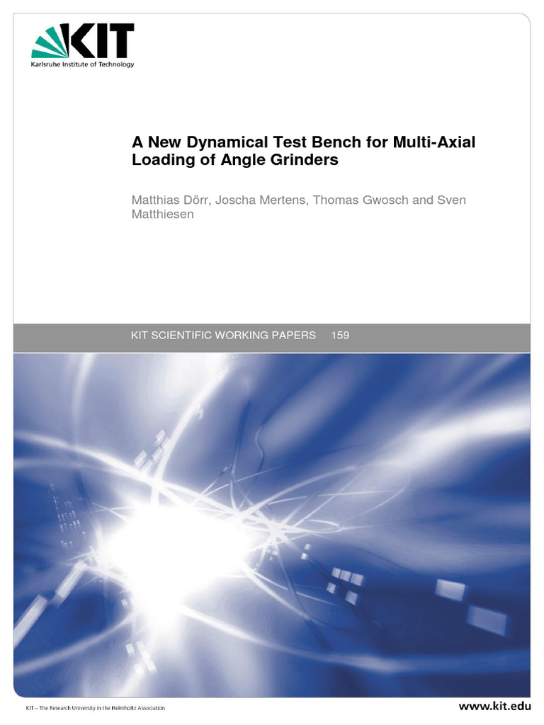Veröffentlichung KIT Open Dynamic Test Bench | PDF | Grinding (Abrasive ...