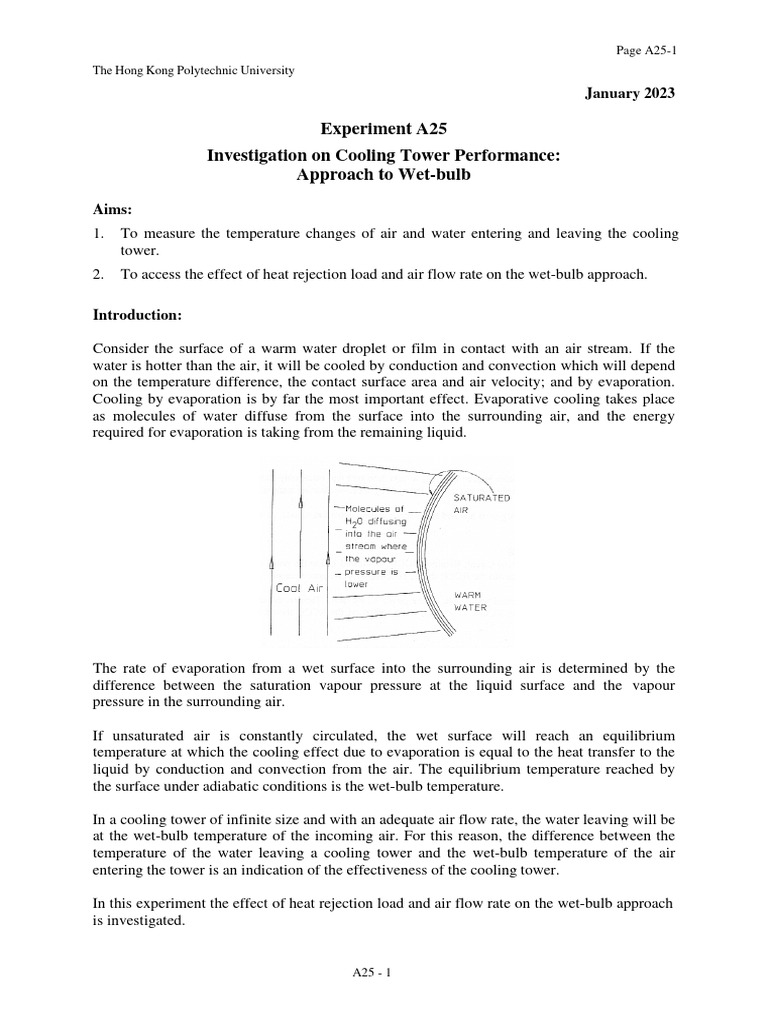 A25 Labsheet | PDF | Evaporation | Humidity