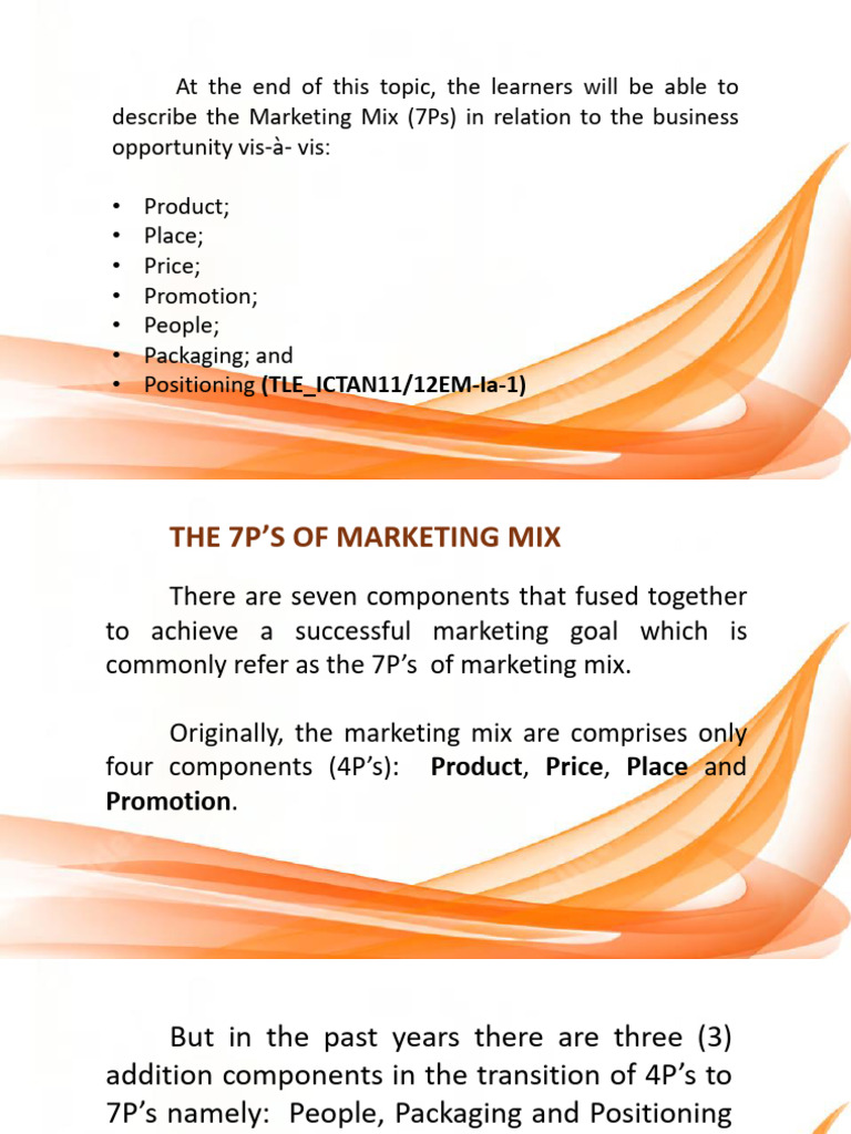 Marketing Mix 7Ps | PDF | Product (Business) | Goods
