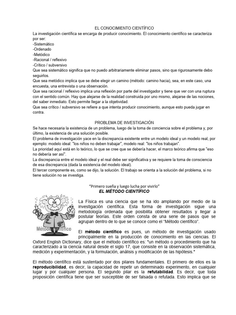 Método Científico: Etapas y Ejemplos | PDF | Método científico | Hipótesis