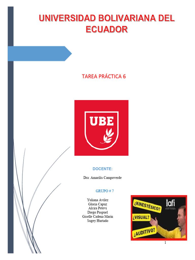 Tarea 6 Psicologia-Yuli | PDF | Aprendizaje | Aprendiendo estilos