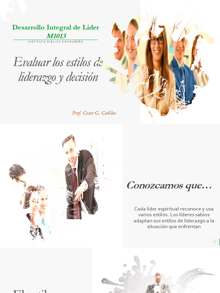 Evaluar Los Estilos de Liderazgo y Decisión C3 | PDF | Liderazgo ...