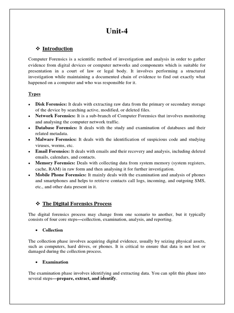 Unit_4_CS | Download Free PDF | Computer Forensics | Digital Forensics Unit_4_CS | Download Free PDF | Computer Forensics | Digital Forensics
