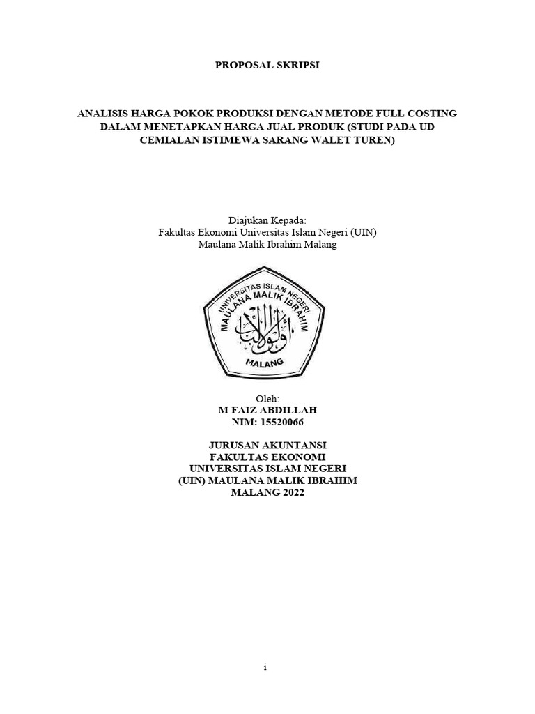 Faiz Abdillah Bab 1-3 Proposal Revisi | PDF