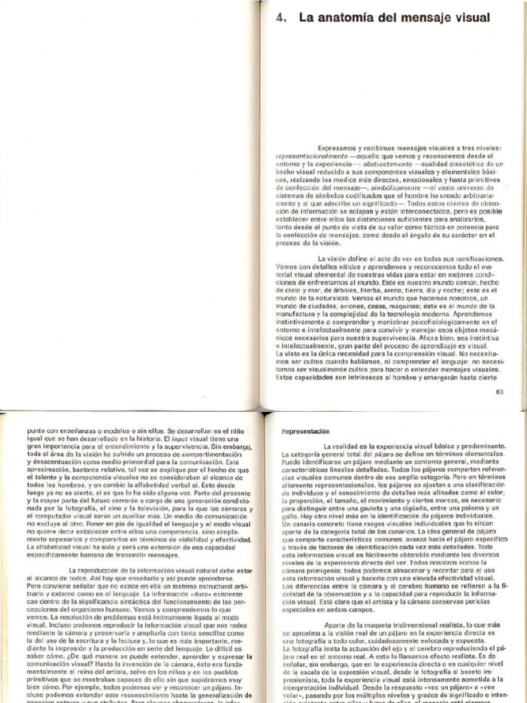 Dondis Sintaxis de La Imagen - Anatomia Del Mensaje Gráfico | PDF