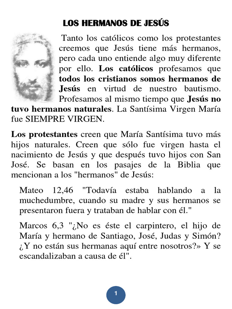 Hermanos de Jesús: Perspectivas Católicas y Protestantes | PDF | María ...
