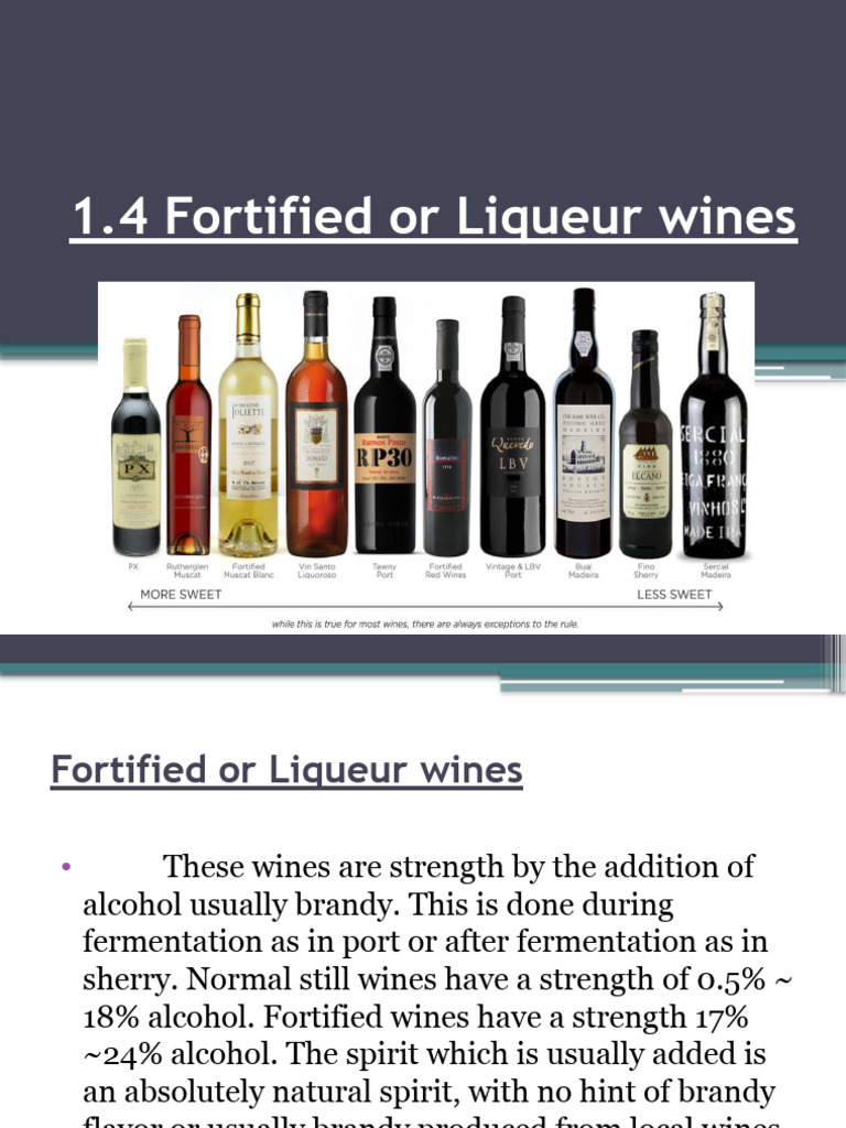 Fortified or Liqueur Wines | PDF | Alcoholic Drinks | Grape