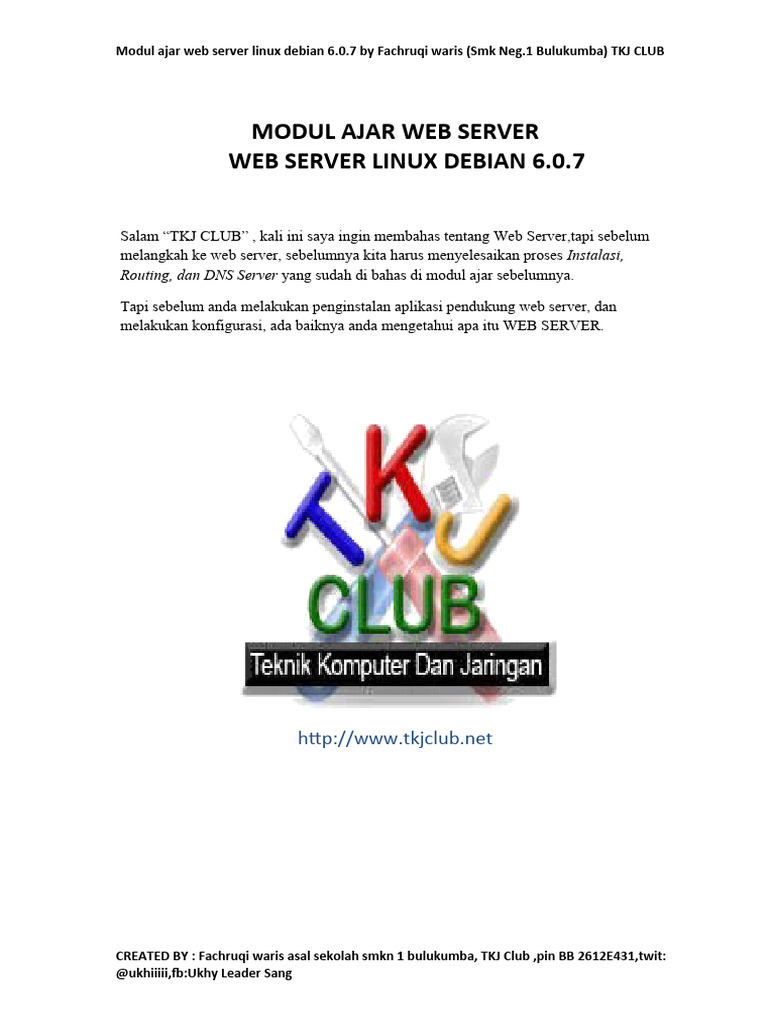 Modul Ajar Web Server | PDF | Game & Aktivitas | Komputer