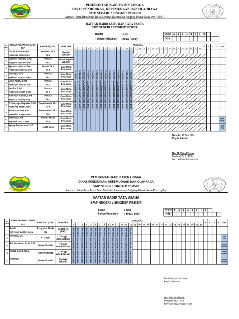 Absen Guru Terbaru 2024 | PDF