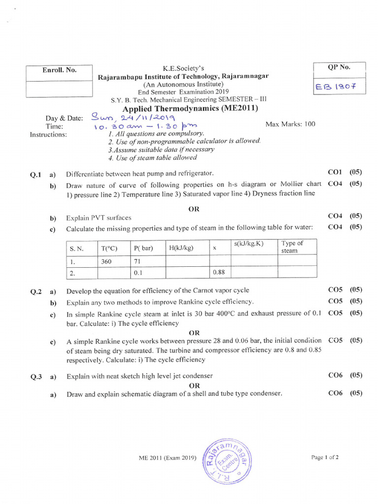 Mech Ese Dec 2019 | PDF
