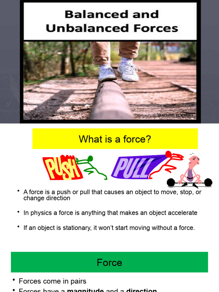 Forces Balanced and Unbalanced | Download Free PDF | Force | Tension ...