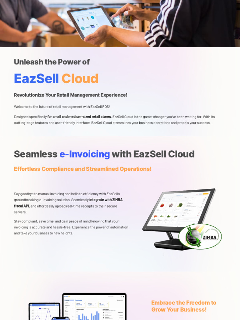 Introduction of EazSell Cloud | PDF | Point Of Sale | Cloud Computing