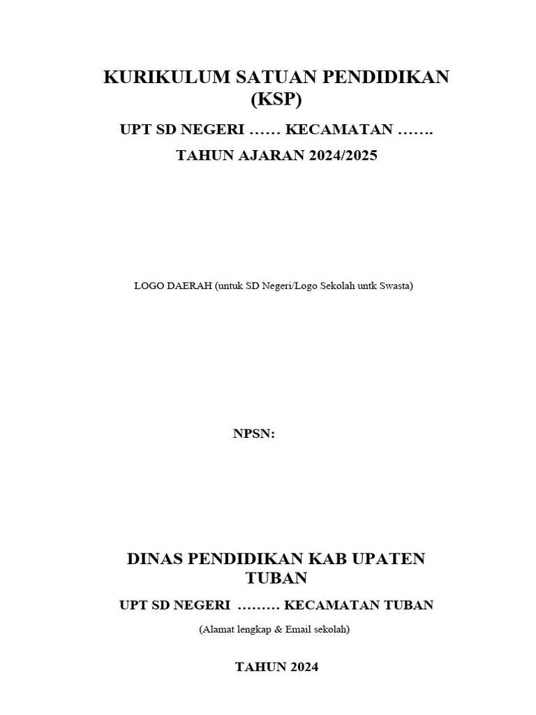 Contoh KSP SD | PDF