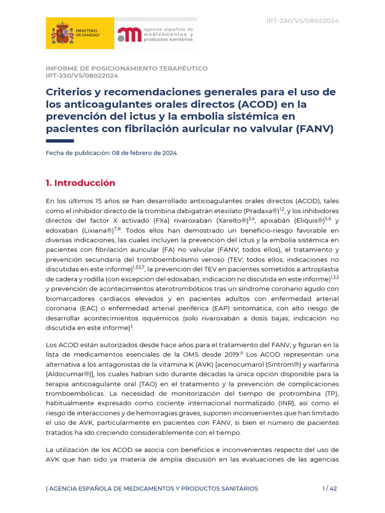 Acod Fanv 2024 PDF | PDF | Medicina CLINICA | Medicina