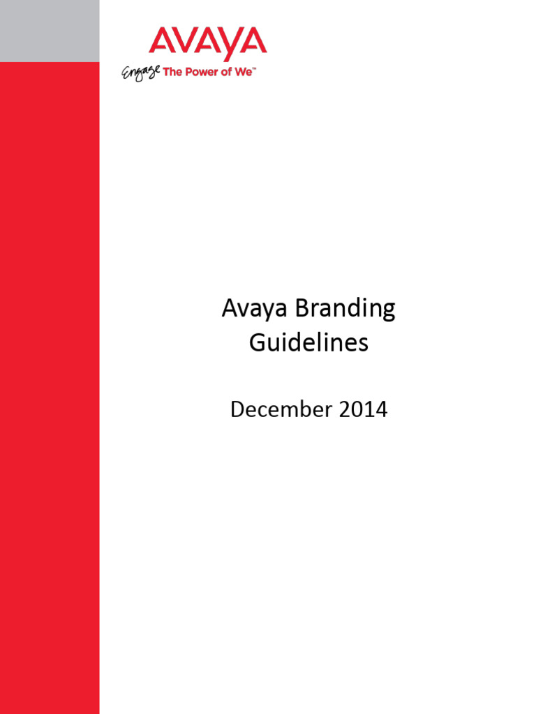Avaya Branding Guidelines 2014 | PDF | Logos | Visual Perception