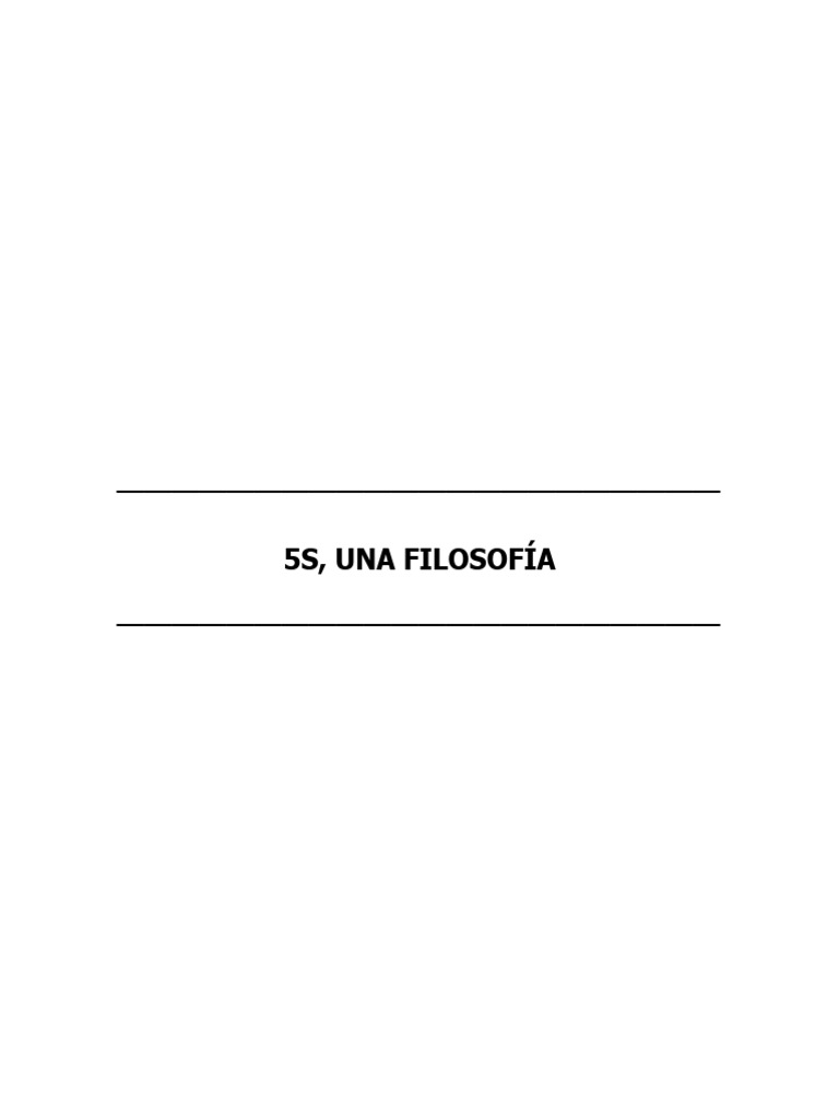 Filosofía 5S: Orden y Limpieza Efectiva | PDF | Disciplinas | Evaluación