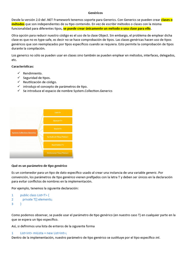 Generics Pdf Constructor Programación Orientada A Objetos Programación