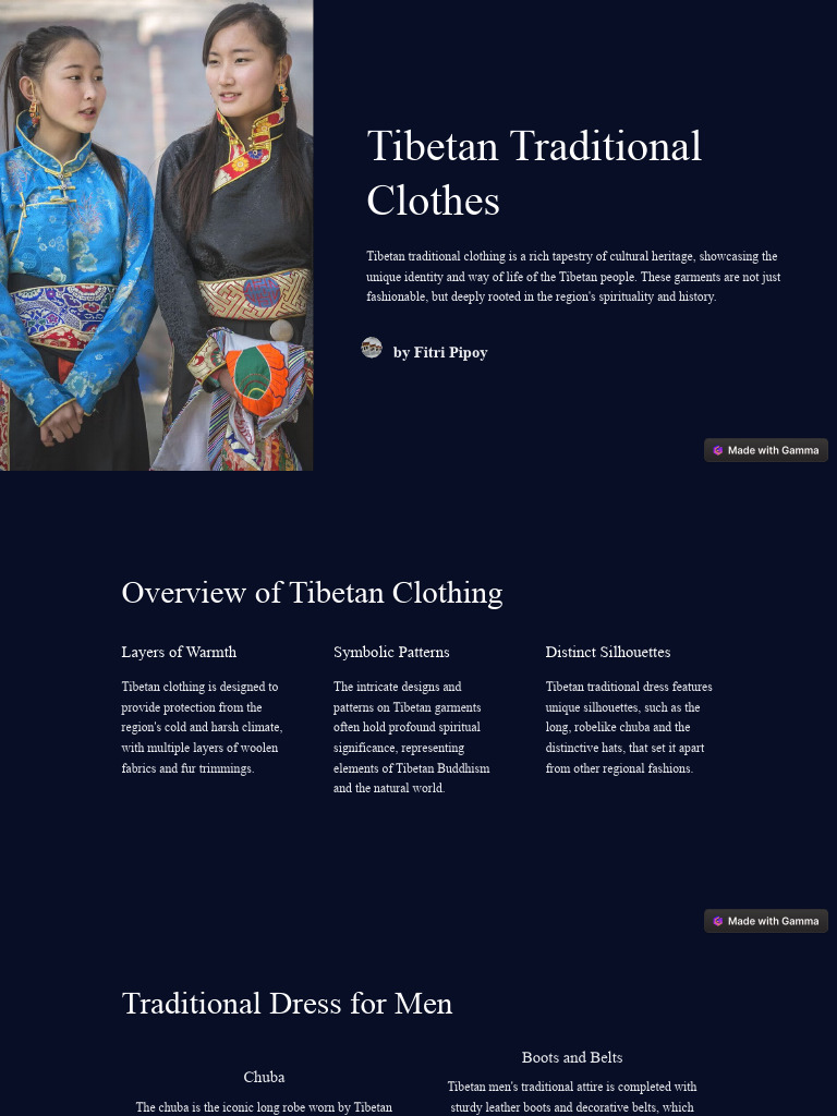 Tibetan Traditional Clothing Guide | PDF | Clothing | Tibetan Buddhism