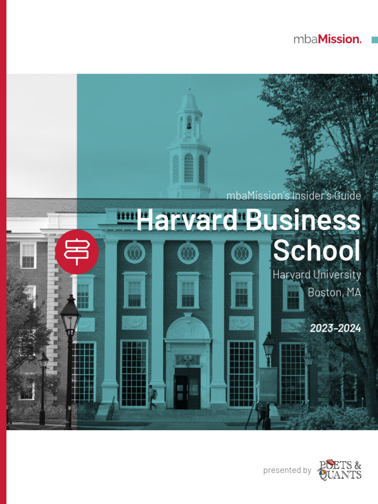 Mbamission Harvard Business School Insiders Guide 2023-2024 | PDF ...