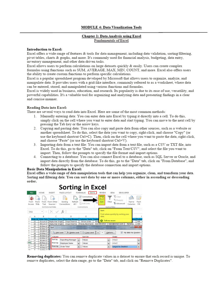 Module 4 | PDF | Microsoft Excel | Chart